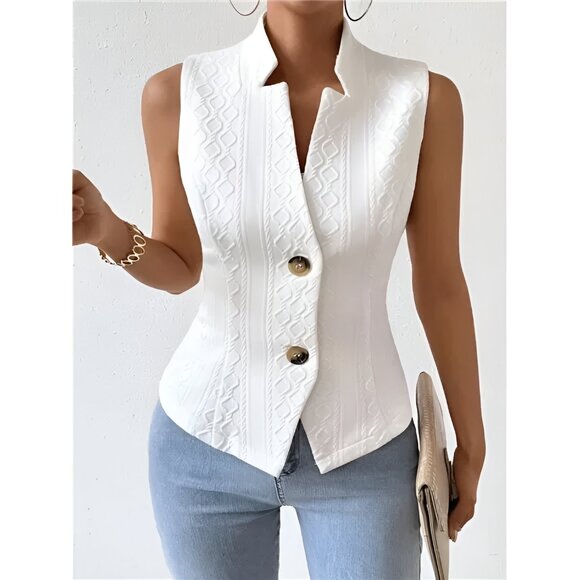 Jackets & Coats | Solid Color Jacquard Suit Vest | Poshmark